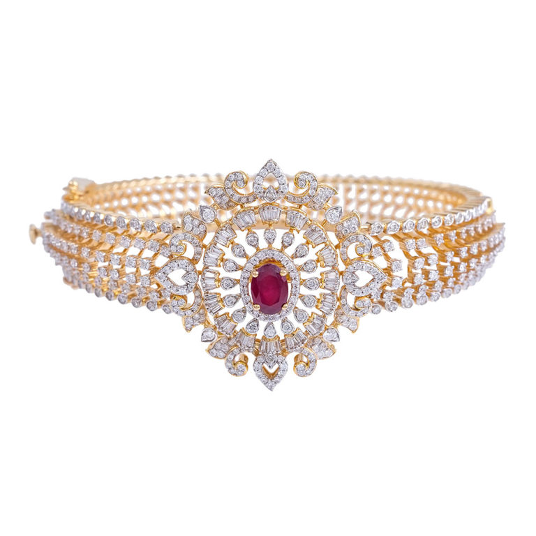 Closed Setting Diamond Bangles - Musaddilal Jewellers