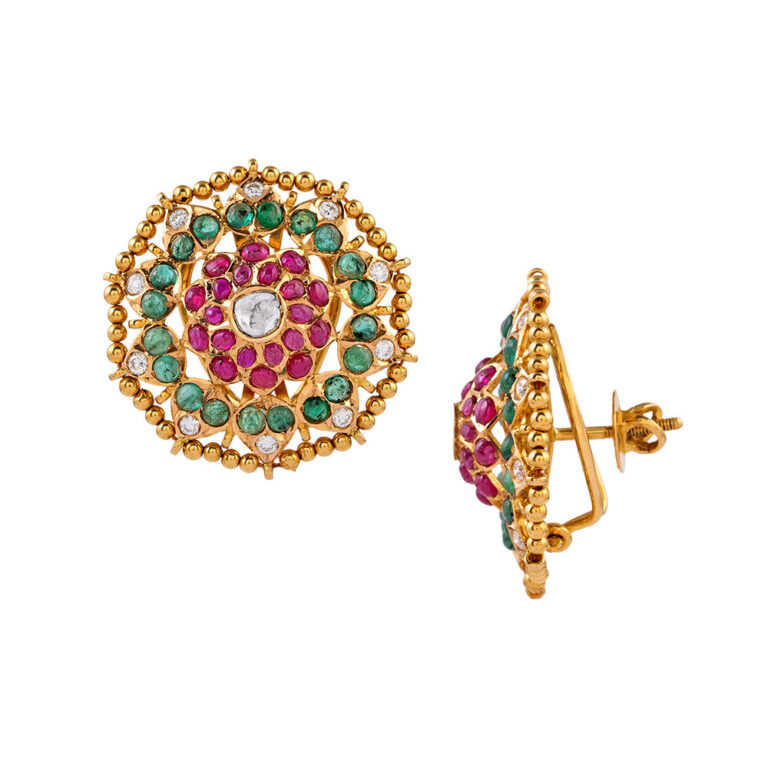 Patchi/Polki Studs - Musaddilal Jewellers