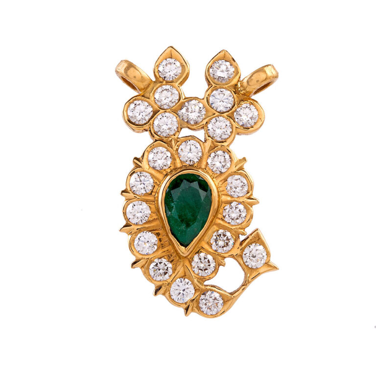 Closed Setting Diamond Pendant - Musaddilal Jewellers