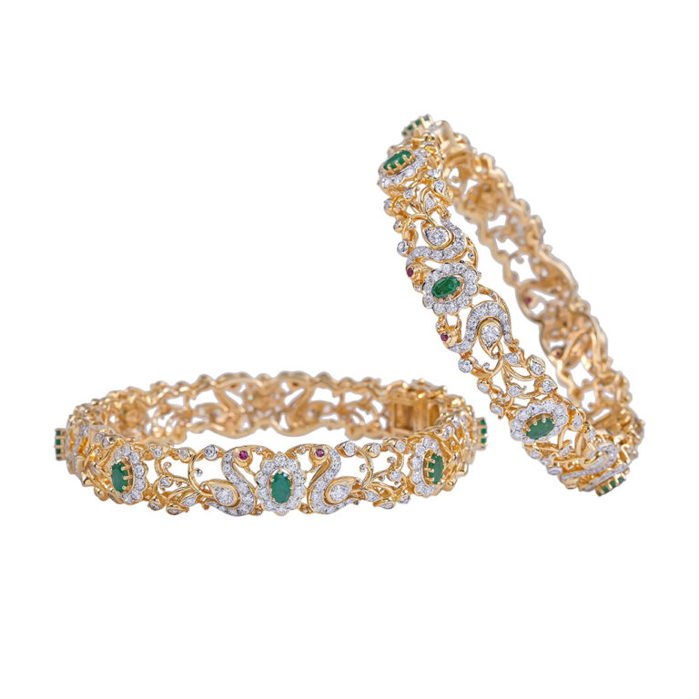 Closed Setting Diamond Bangles - Musaddilal Jewellers