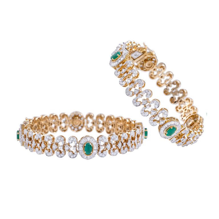 Closed Setting Diamond Bangles - Musaddilal Jewellers