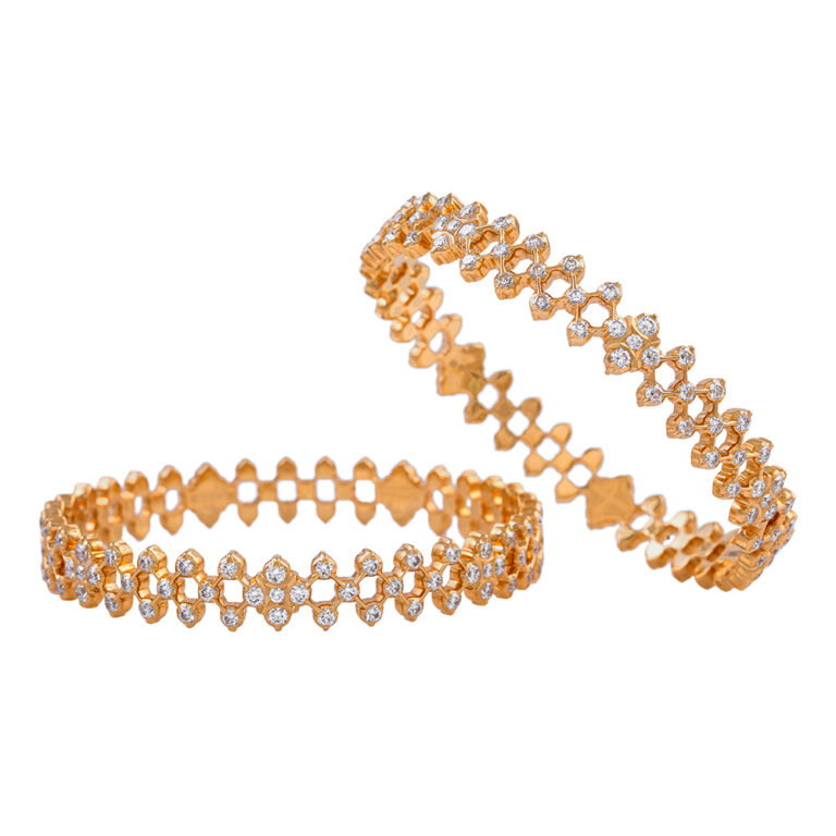 Closed Setting Diamond Bangles - Musaddilal Jewellers