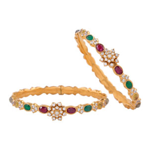Closed Setting Diamond Bangles - Musaddilal Jewellers