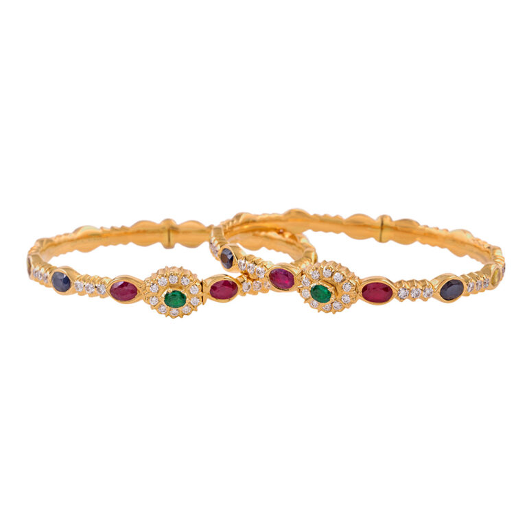 Closed Setting Diamond Bangles - Musaddilal Jewellers